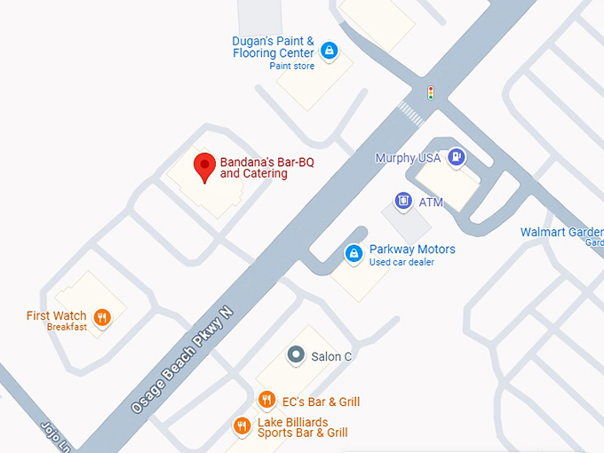 16. bandana's bar b q and catering map