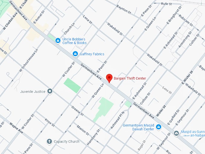 16. bargain thrift center map