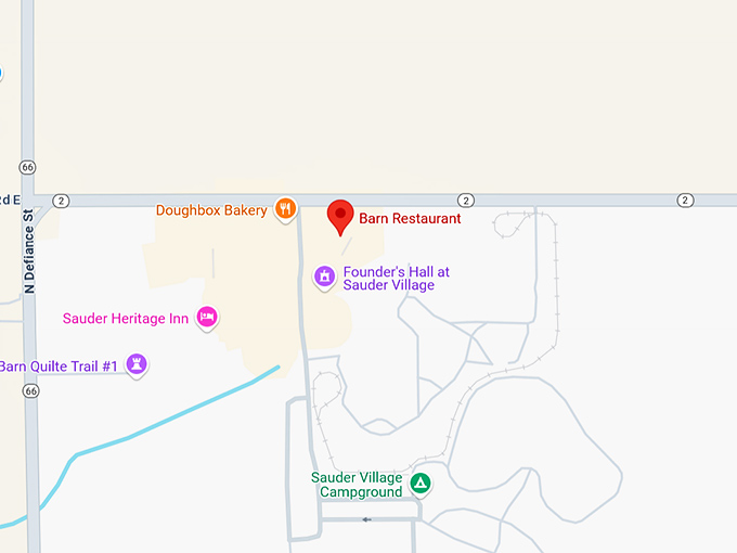 16. barn restaurant map