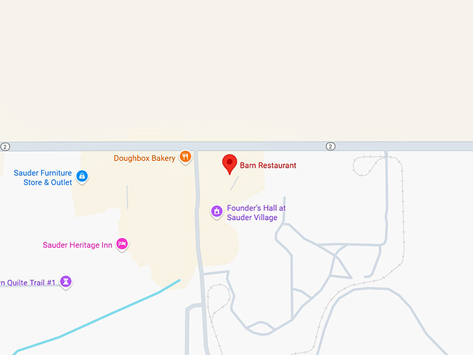 16. barn restaurant map