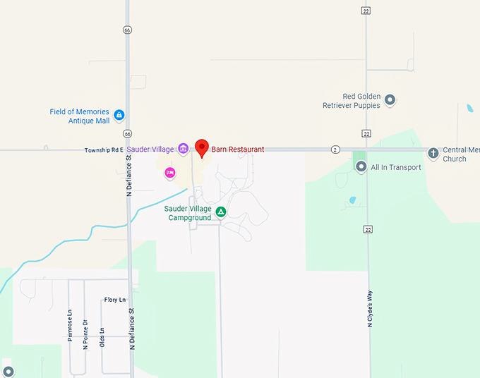 16. barn restaurant map