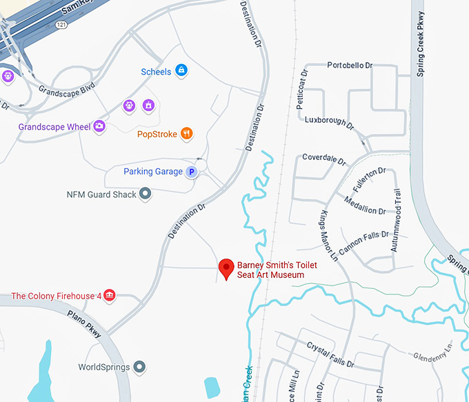 16. barney smith's toilet seat art museum map