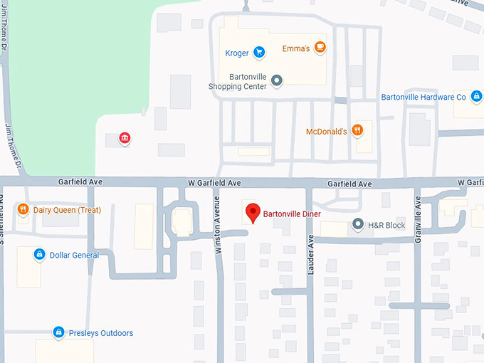 16. bartonville diner map