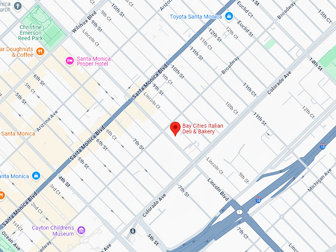 bay cities italian deli & bakery map