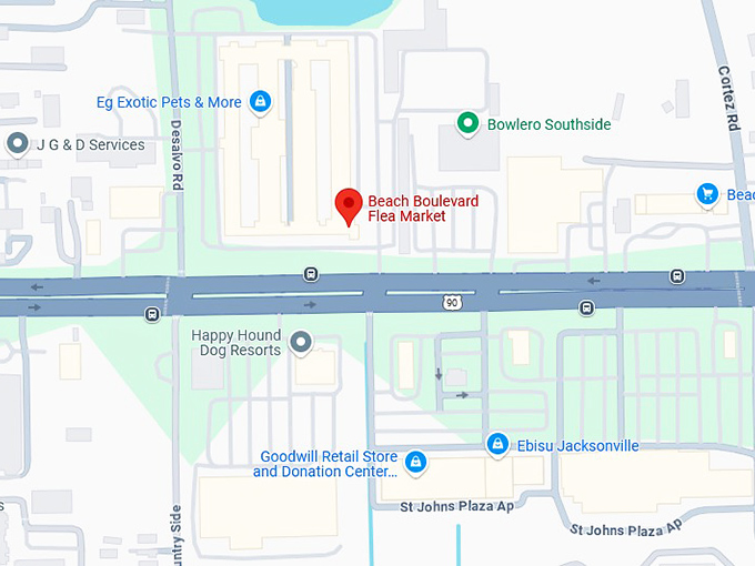 16. beach boulevard flea market map