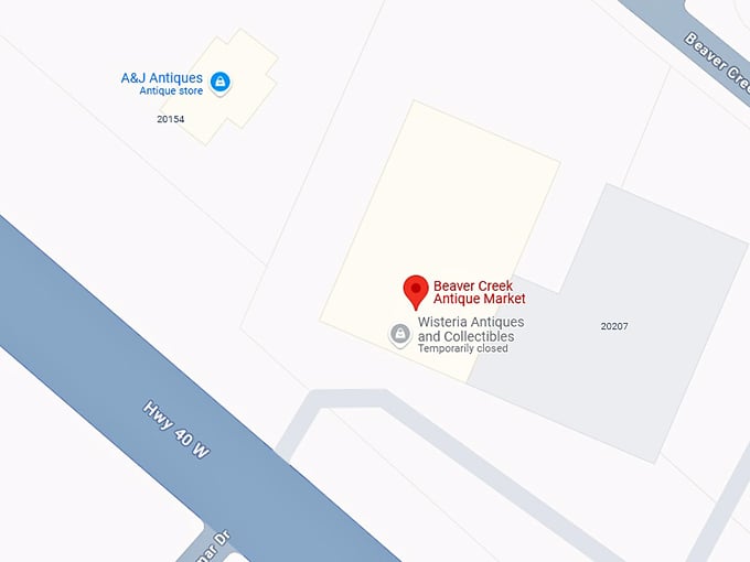 16. beaver creek antique market map