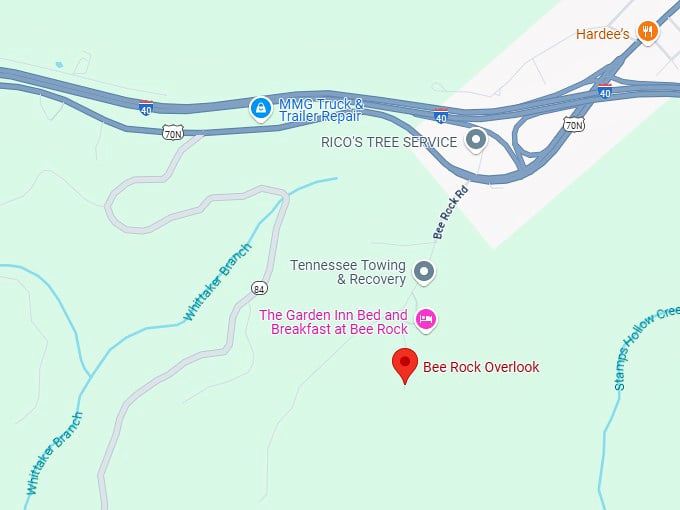 16. bee rock overlook map