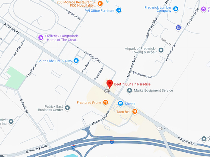 16. beef 'n buns 'n paradise map