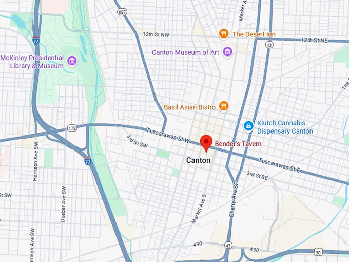 16. bender's tavern map