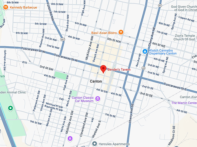 16. bender's tavern map