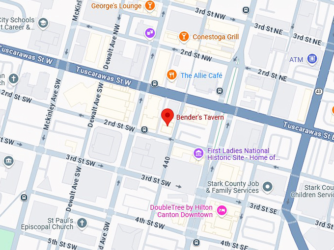 16. bender's tavern map