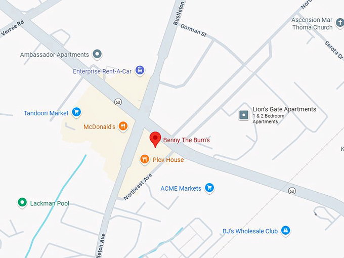 16. benny the bum's map