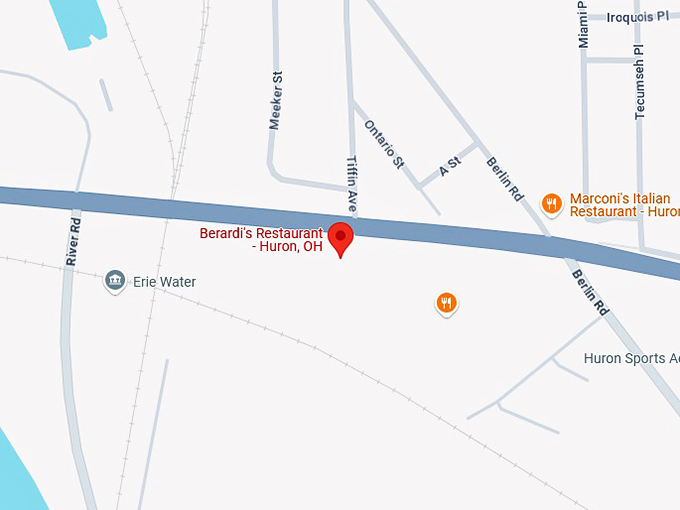 16. berardi's restaurant huron, oh map