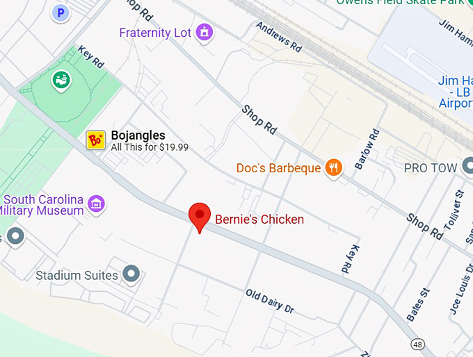 16. bernie's chicken map