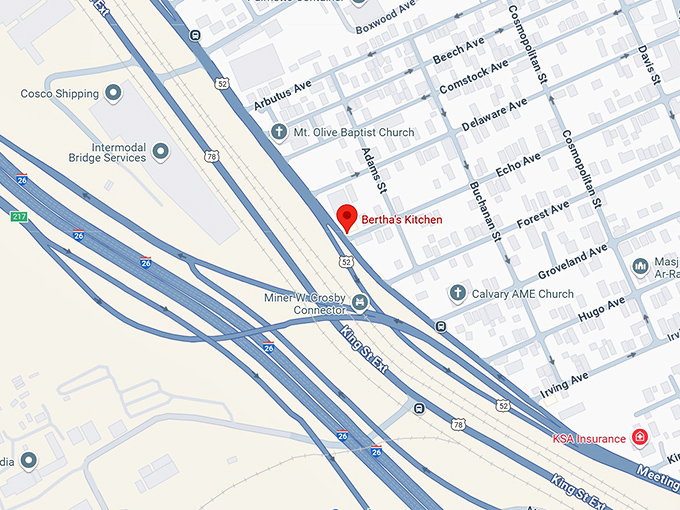 16. bertha's kitchen map