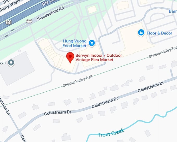 16. berwyn indoor outdoor vintage flea market map