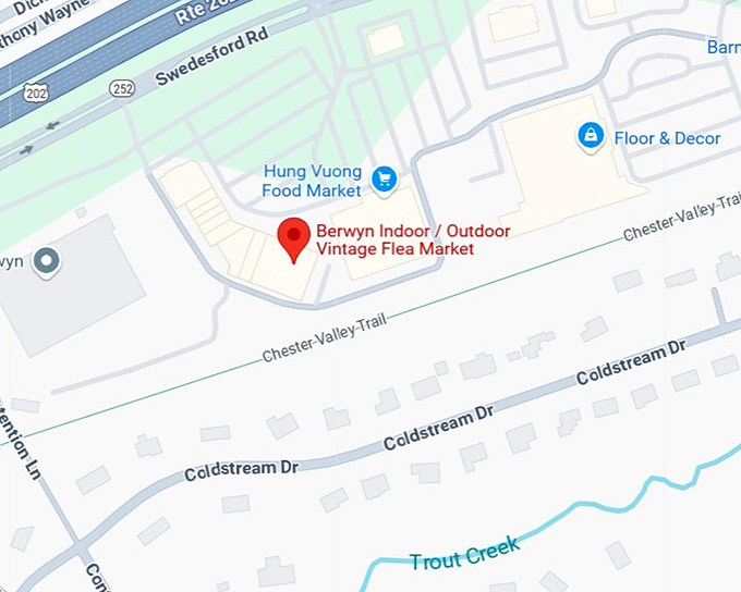 16. berwyn indoor outdoor vintage flea market map