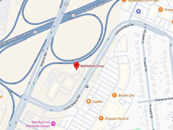 16. bethlehem diner map