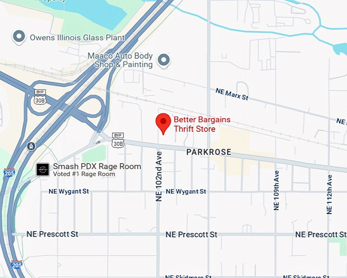 16. better bargains thrift store map