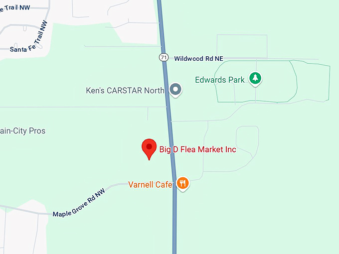 16. big d flea market inc. map