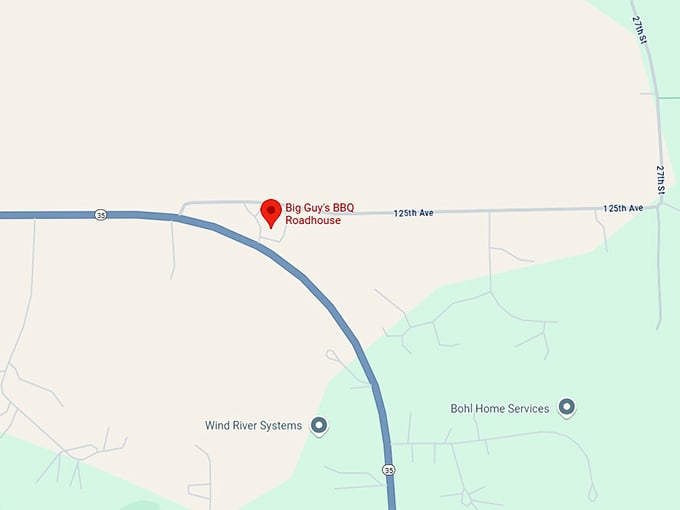 16. big guy's bbq roadhouse map
