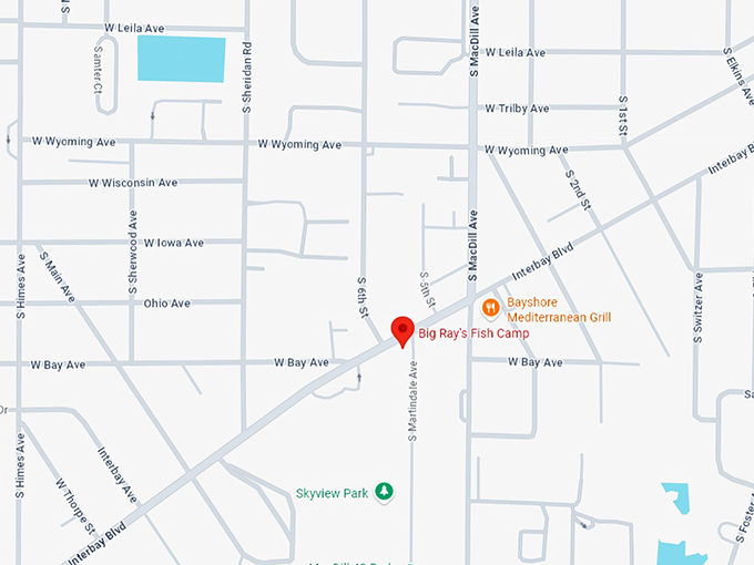 16. big ray's fish camp map