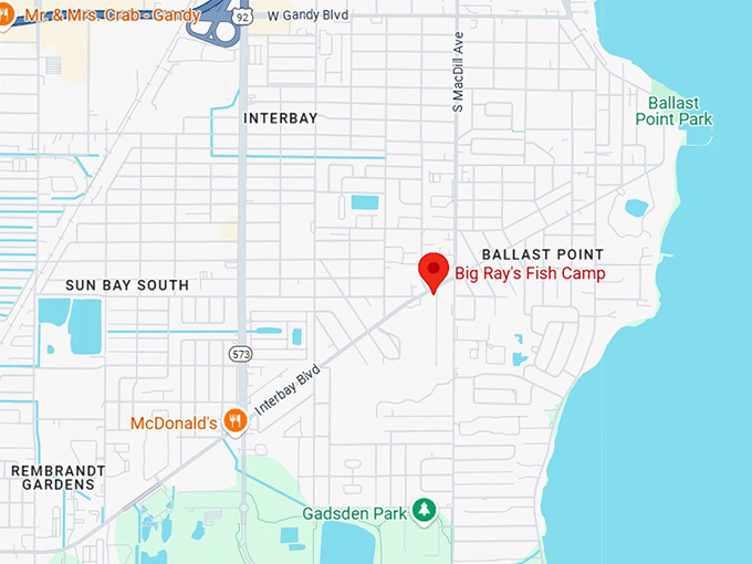 16. big ray's fish camp map