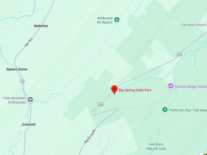 16. big spring state park map
