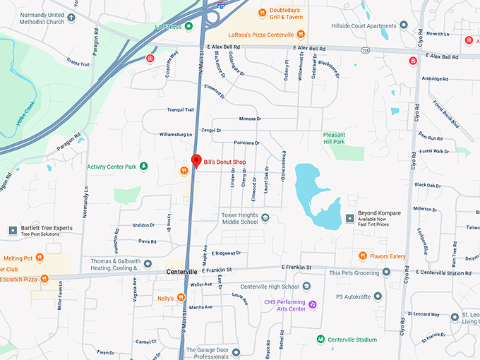 16. bill's donut shop map