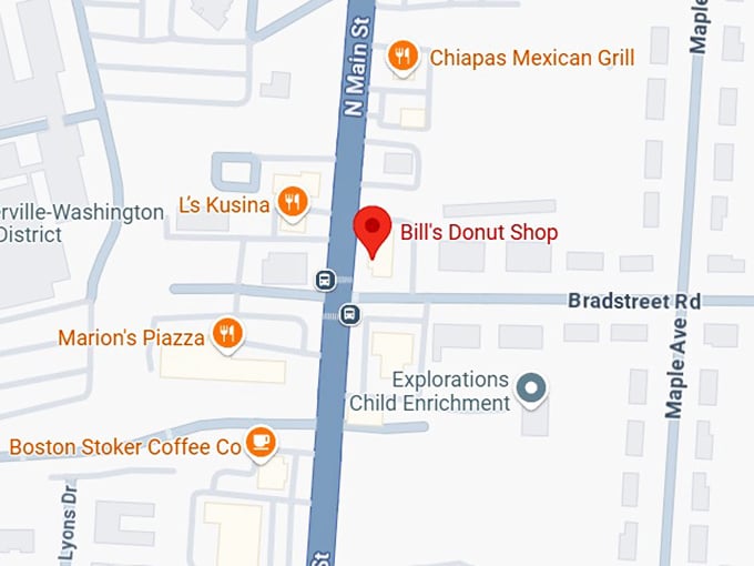 16. bill's donut shop map