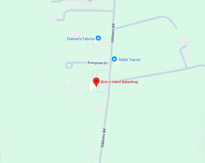 16. bird in hand bakeshop map