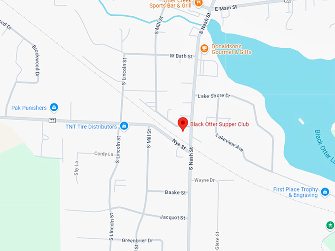 16. black otter supper club map