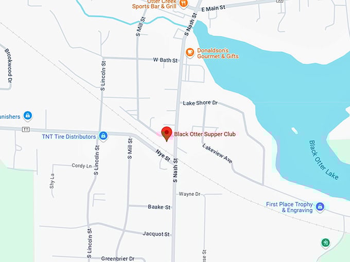 16. black otter supper club map