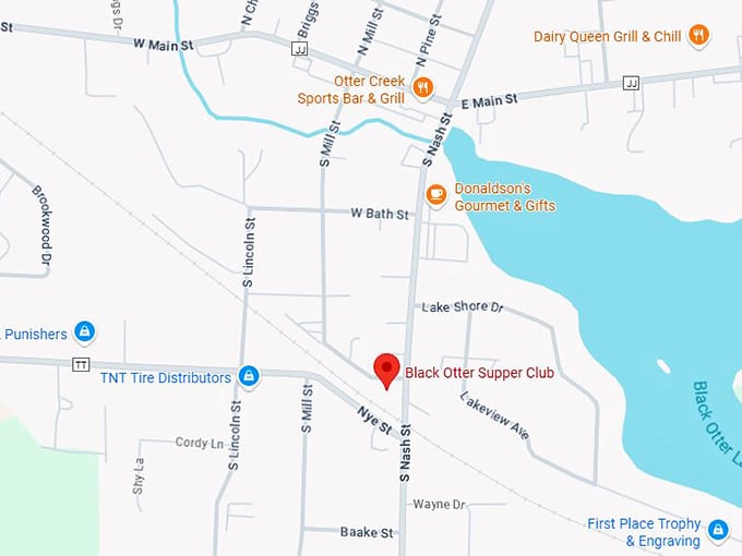 16. black otter supper club map