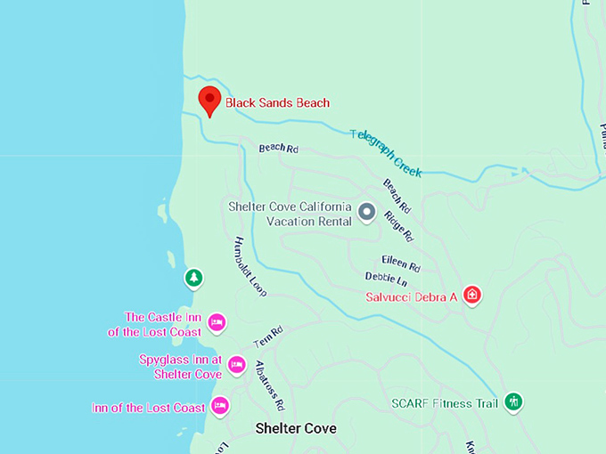 16. black sands beach map