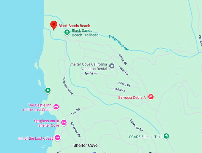 16. black sands beach map