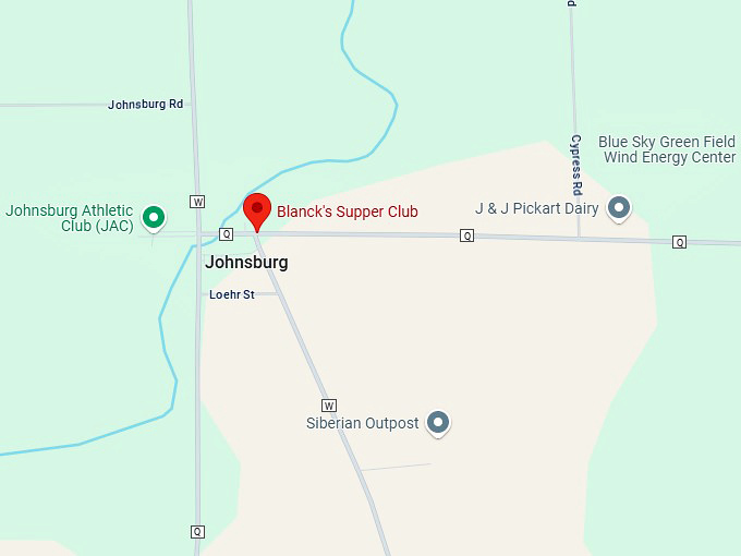 16. blanck's supper club map