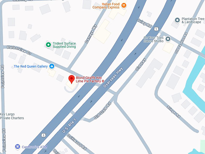 16. blond giraffe key lime pie factory map