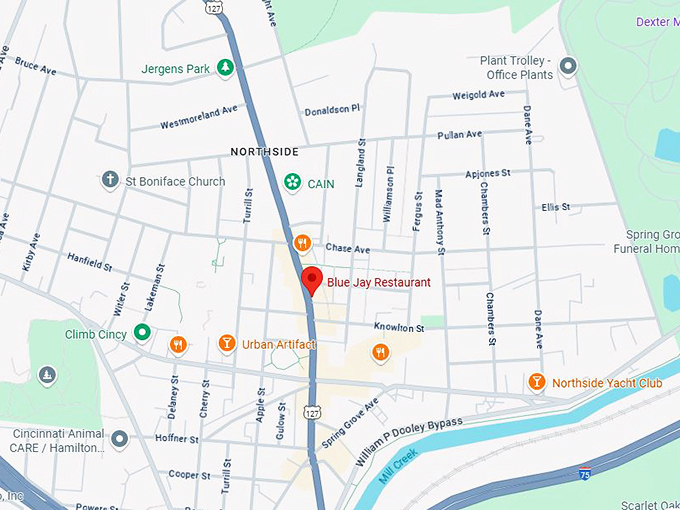 16. blue jay restaurant map