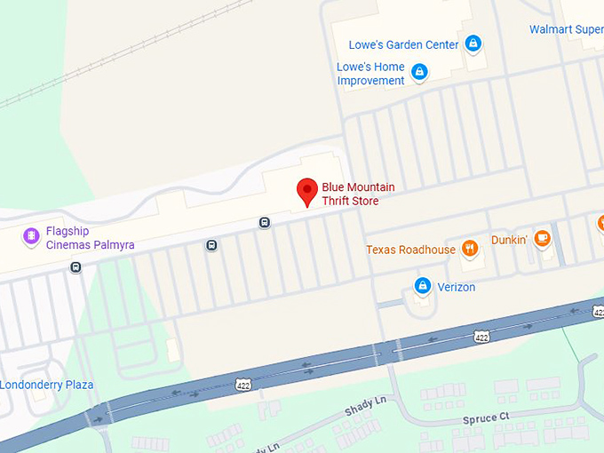 16. blue mountain thrift store map