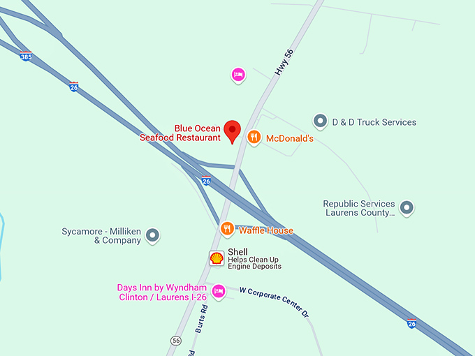 16. blue ocean seafood restaurant map