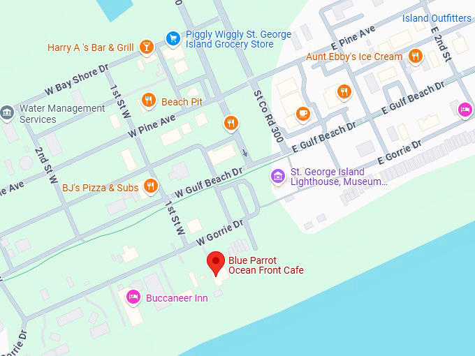 16. blue parrot ocean front cafe map