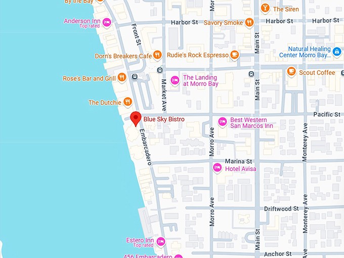 16. blue sky bistro map