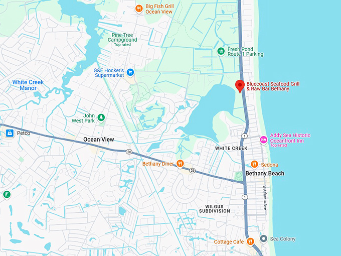 16. bluecoast seafood grill map