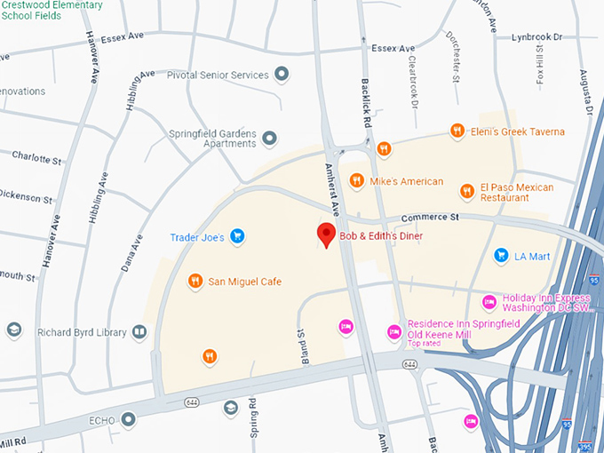 16. bob & edith’s diner map