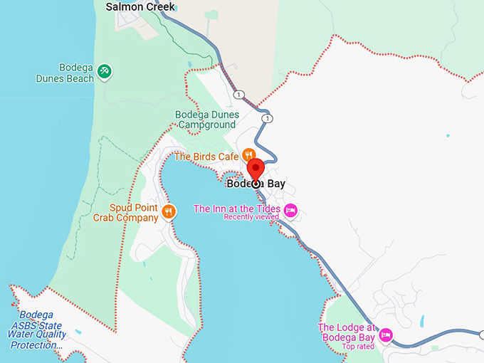 bodega bay, ca map