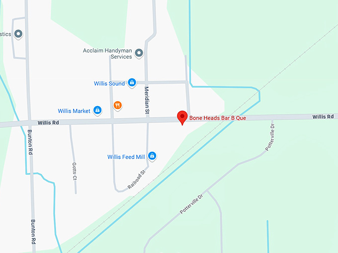 16. bone heads bar b que map