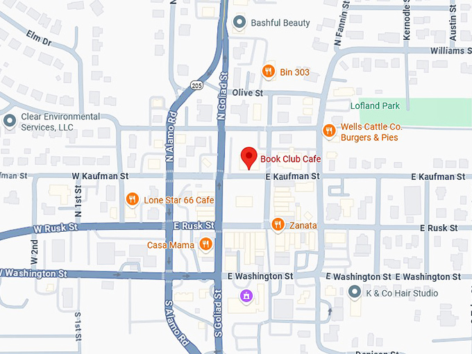 16. book club cafe map