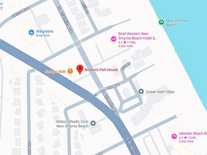 16. boston's fish house map