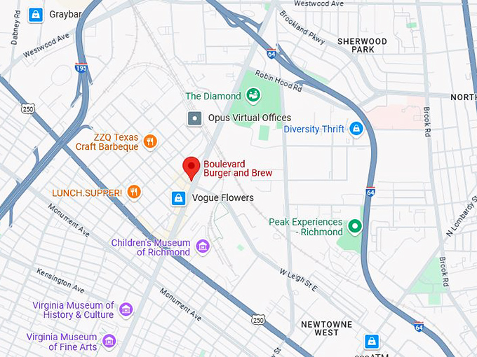 16. boulevard burger and brew map